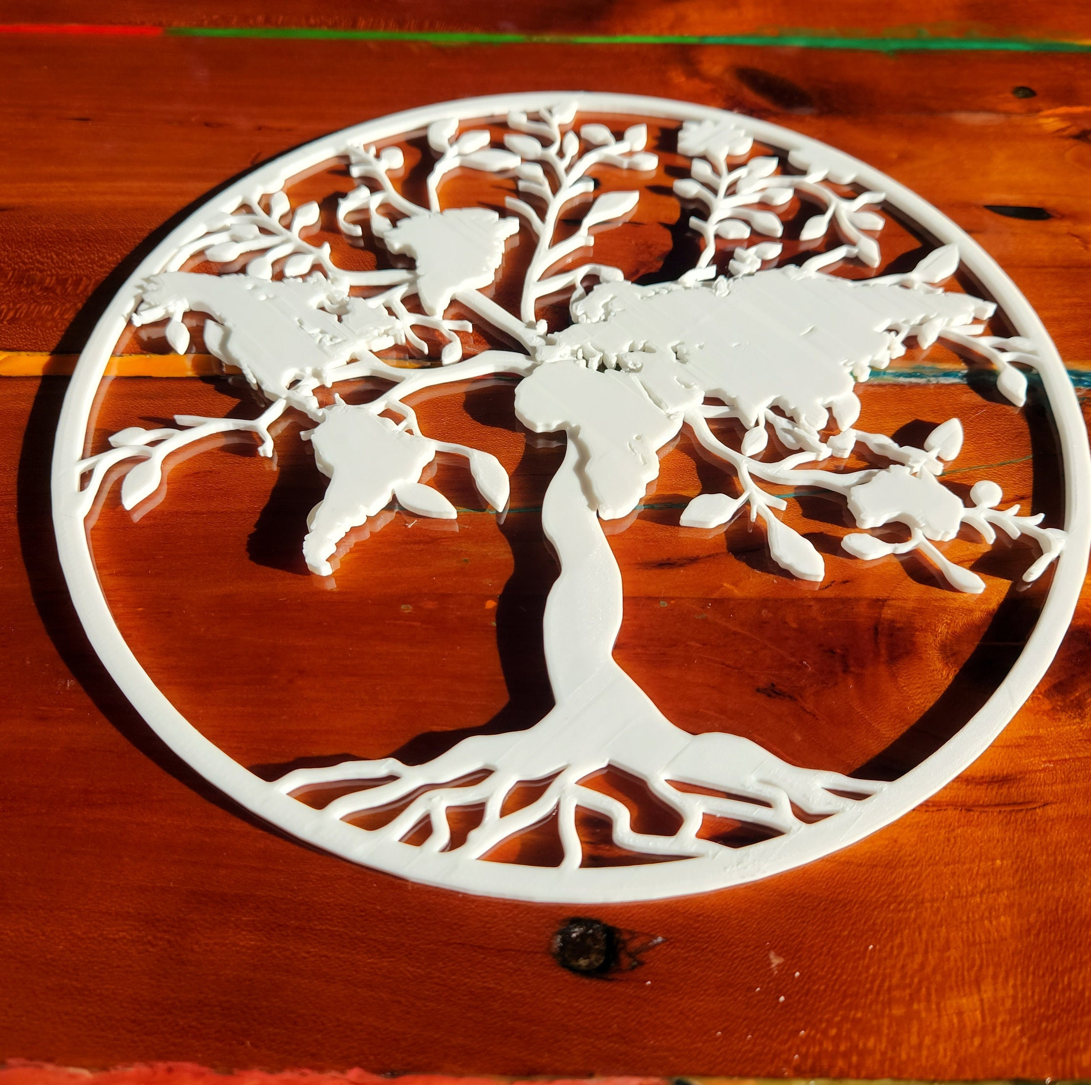 Tree of Life World Map 3D Print - Etsy