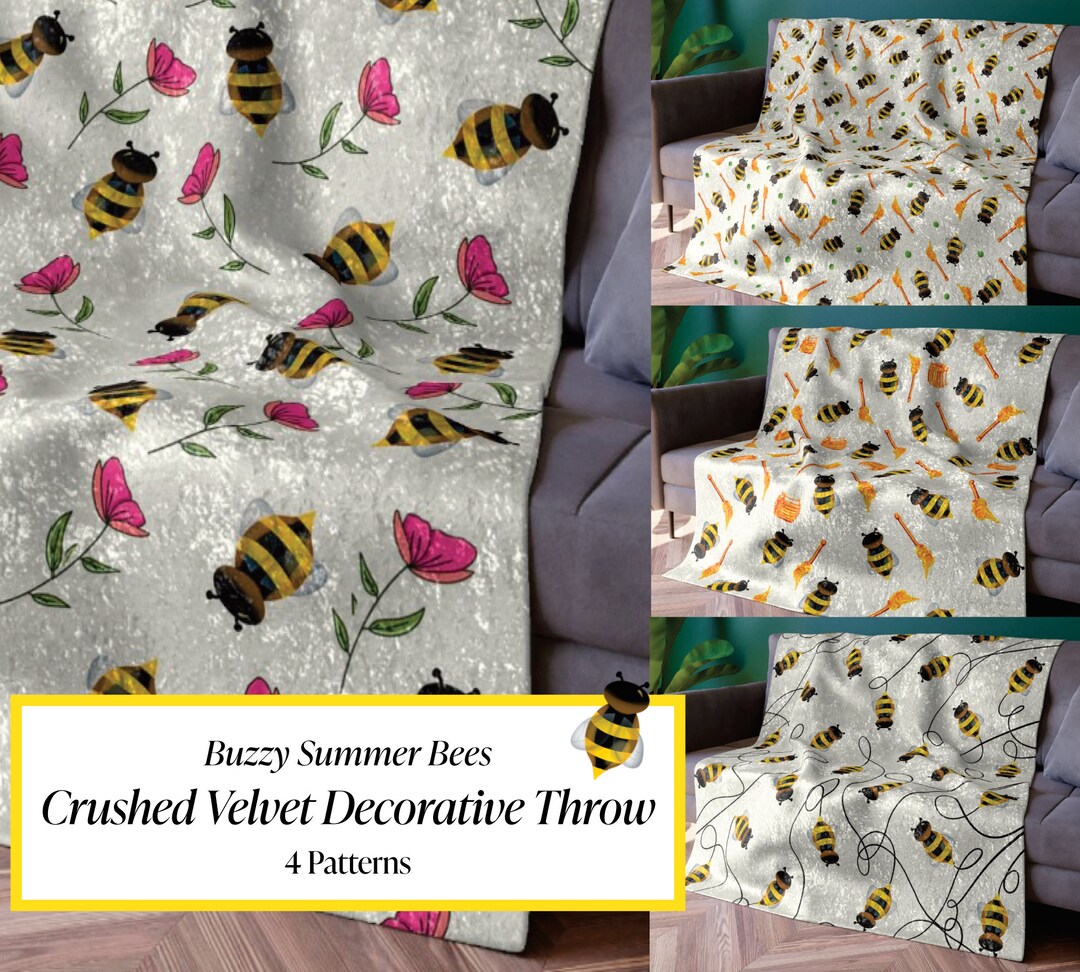 Bees Blankets and Throws Anything Bees Decor Save a Bee - Etsy