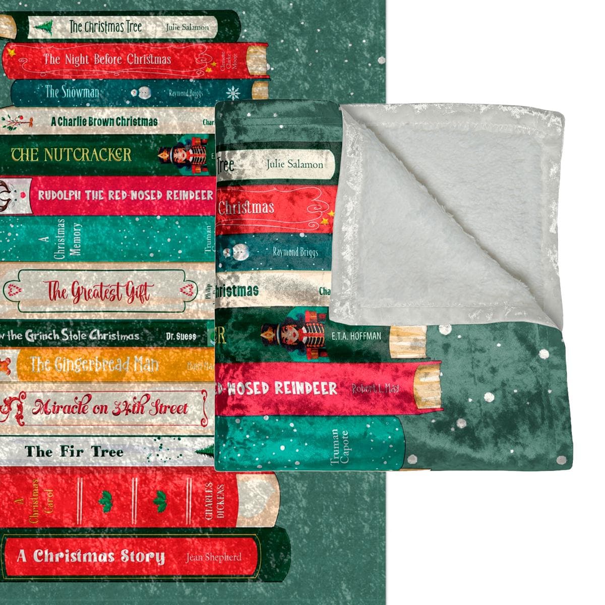 Classic Christmas Books Throw Blanket, Christmas Books Decor ...