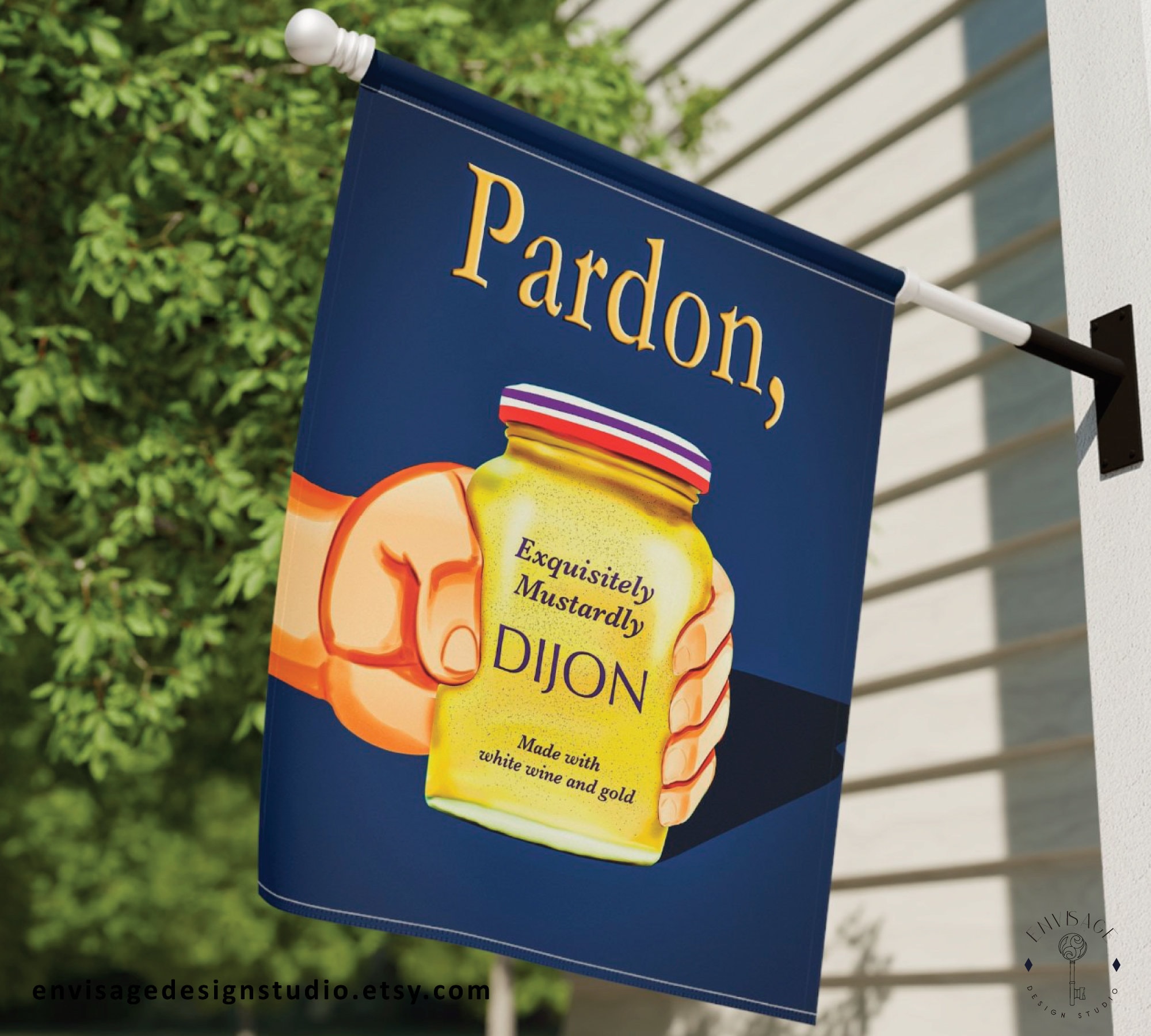 Mustard Yard Flag, House Flag, House Banner, Garden & House Banners ...