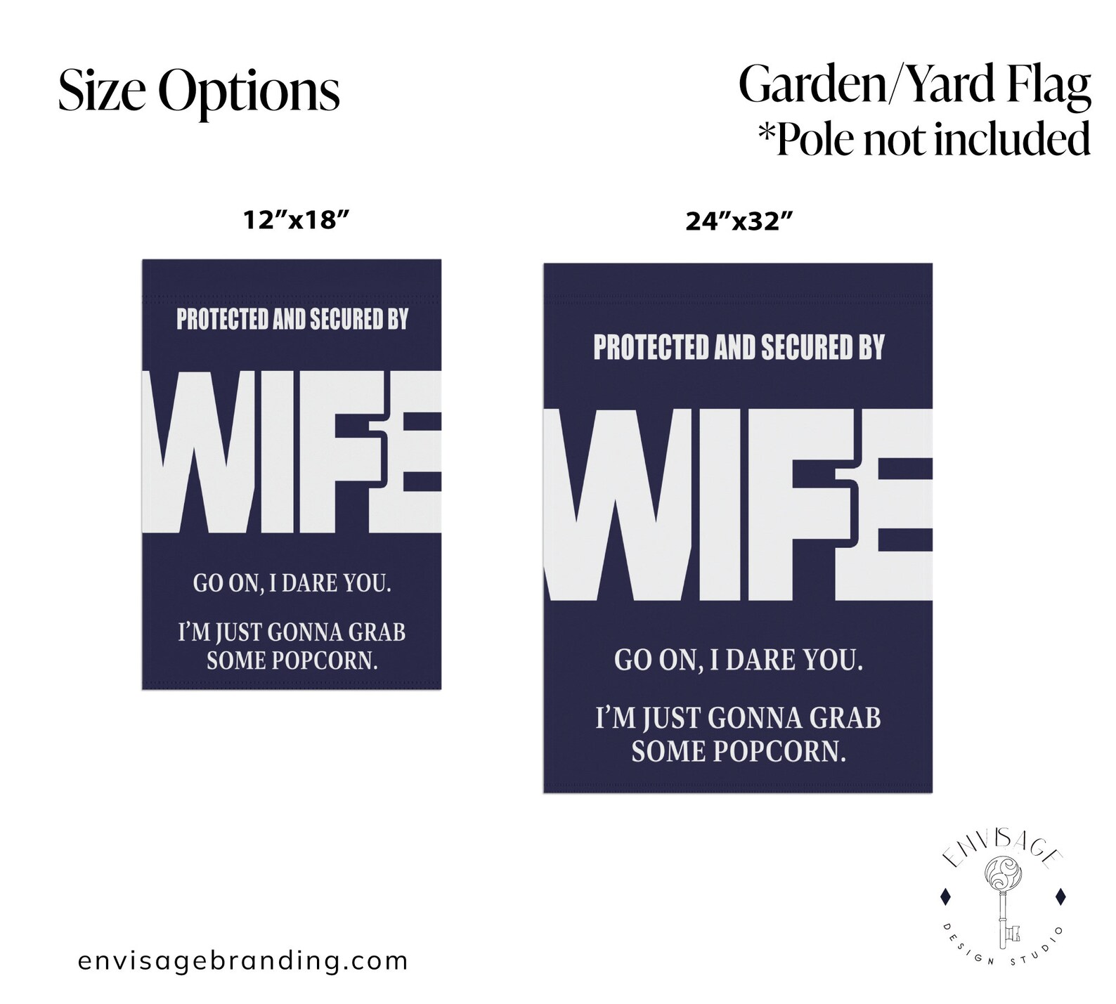 Funny Home Security Garden Flag, Warning Sign, No Trespassing ...
