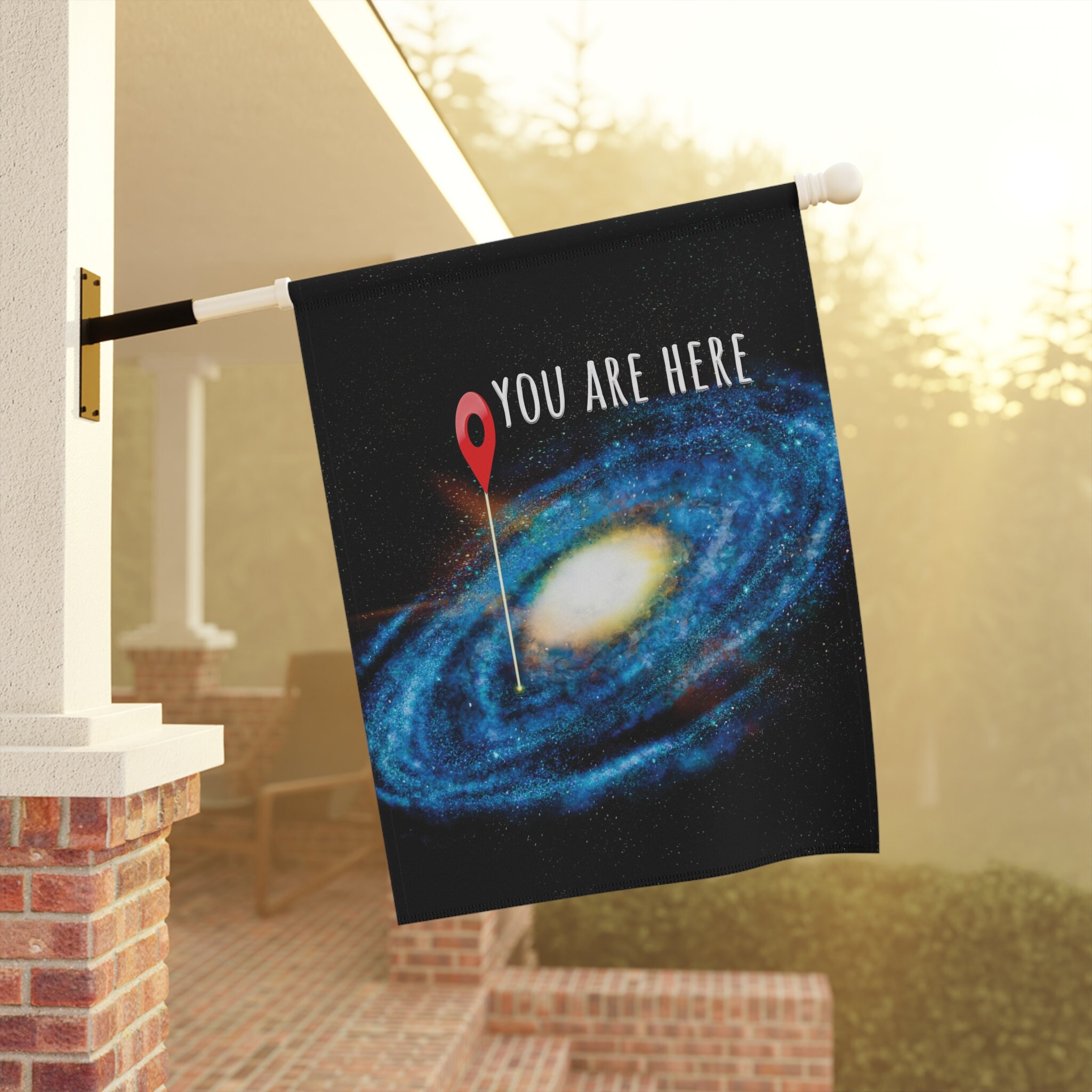 You Are Here Funny Yard Garden Flag, Outer Space Yard Art, Milky Way ...