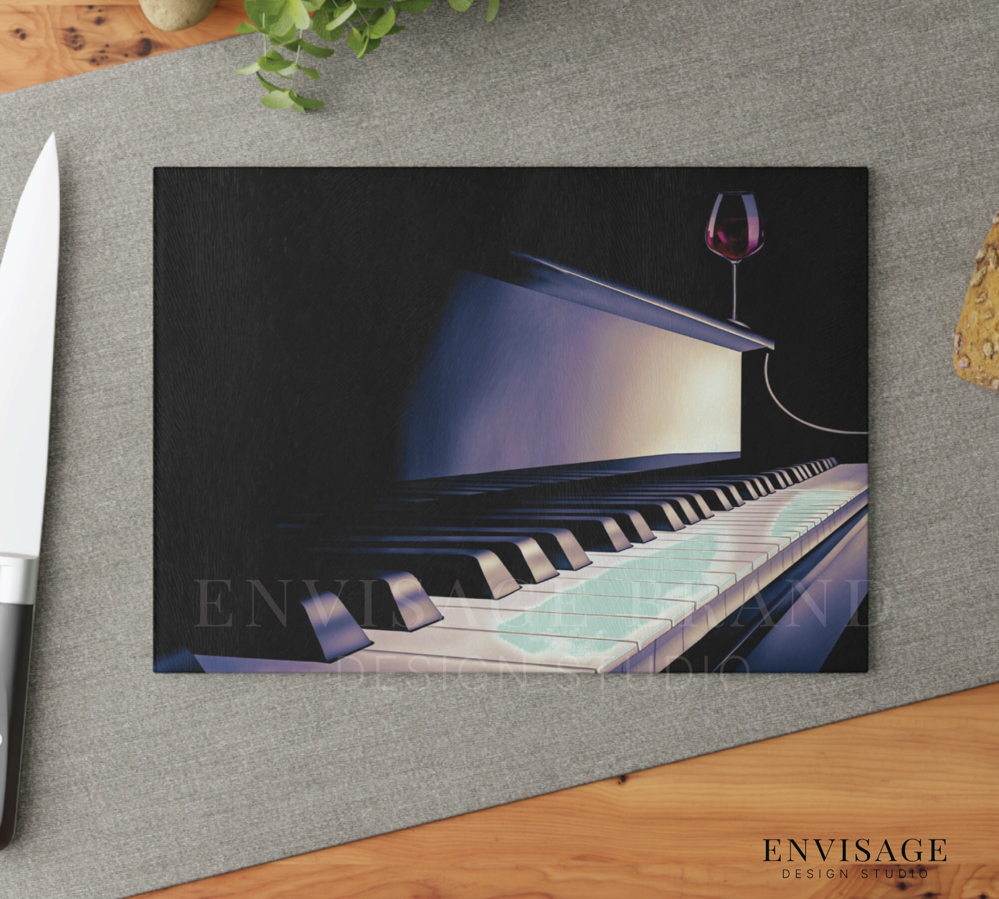 Red Wine Piano Cutting Board Chopping Board Kitchen Decor - Etsy