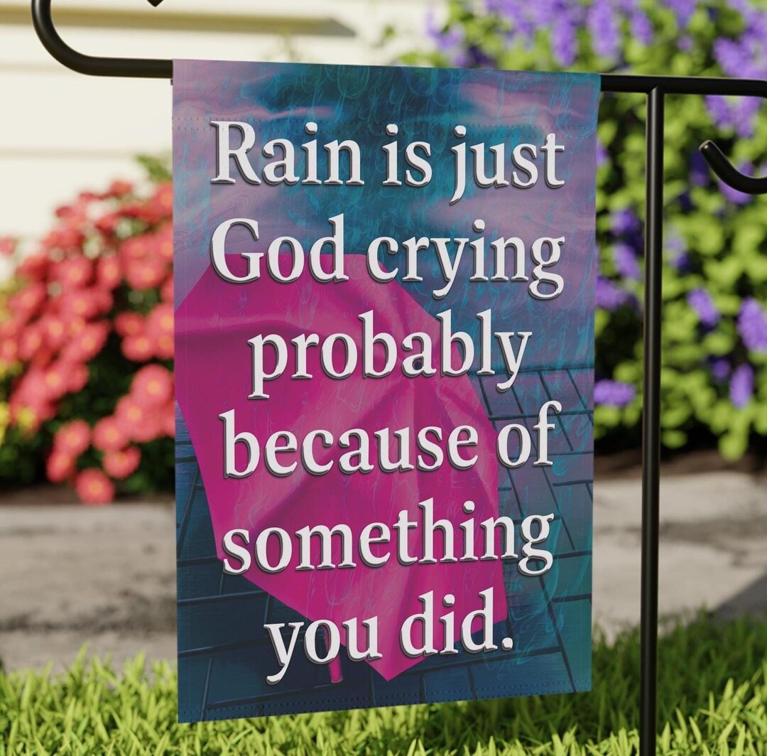 God Quotes Funny Garden Yard Flag, Sarcastic House Banner, Religious ...