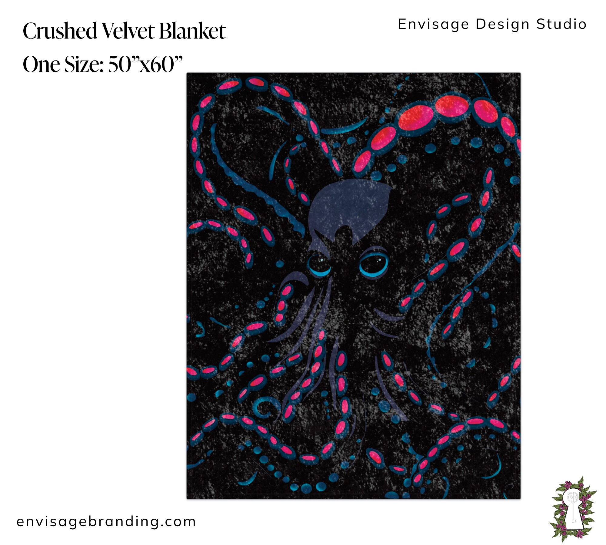 Abstract Octopus Squid Decorative Throw Blanket, Decorative Blanket ...