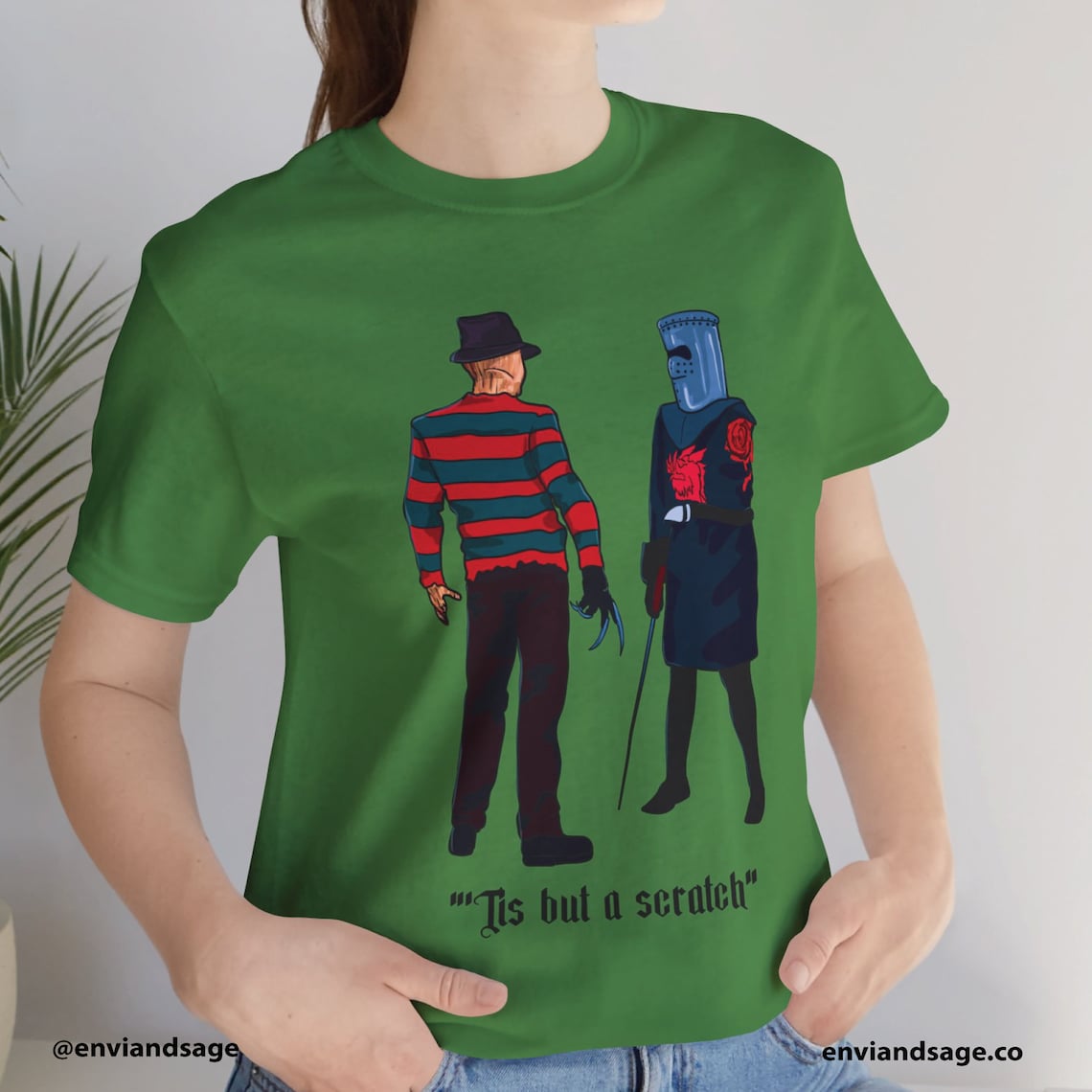 Monty Python Vs Freddy Krueger T-shirt, Tis but a Scratch Shirt, Funny ...