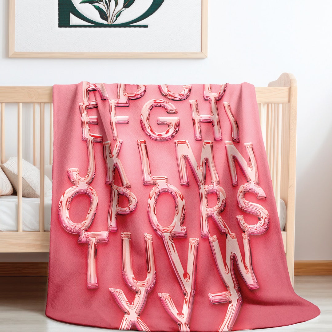 ABC Sherpa Baby Blanket, Alphabet Soft Baby Blanket, Baby Boy Blanket ...