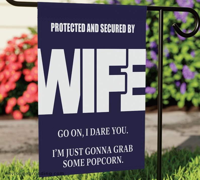 Funny Home Security Garden Flag, Warning Sign, No Trespassing ...