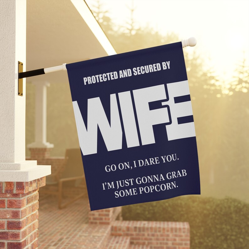Funny Home Security Garden Flag, Warning Sign, No Trespassing ...