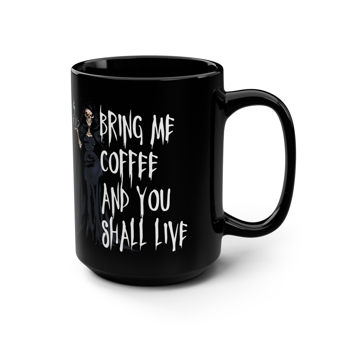 Grim Reaper Mug, Halloween Coffee Mug, Sarcastic Mug, Coffee Lovers ...