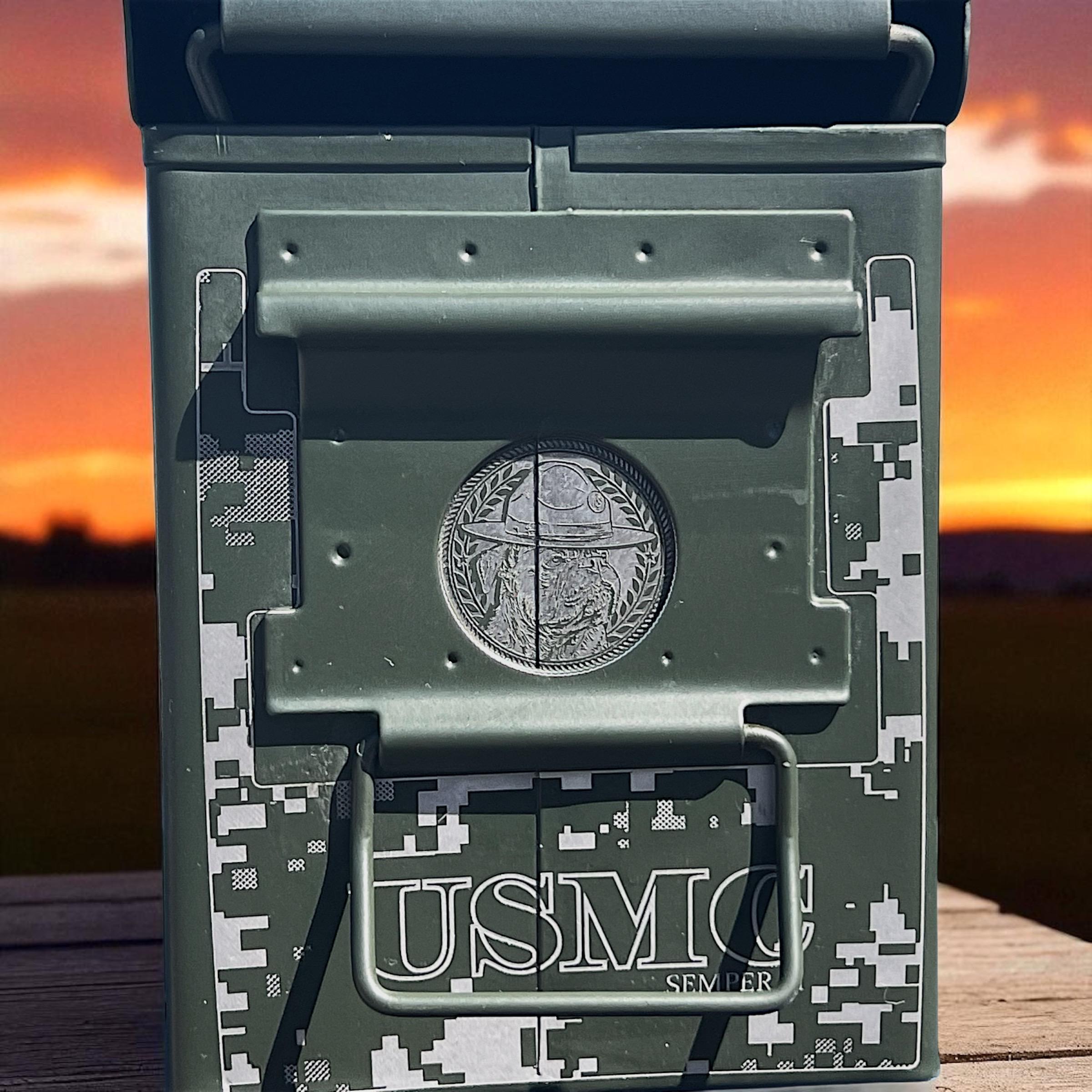 USMC Tribute: “A Meticulously Crafted Laser Engraved 50 Cal Ammo Can ...