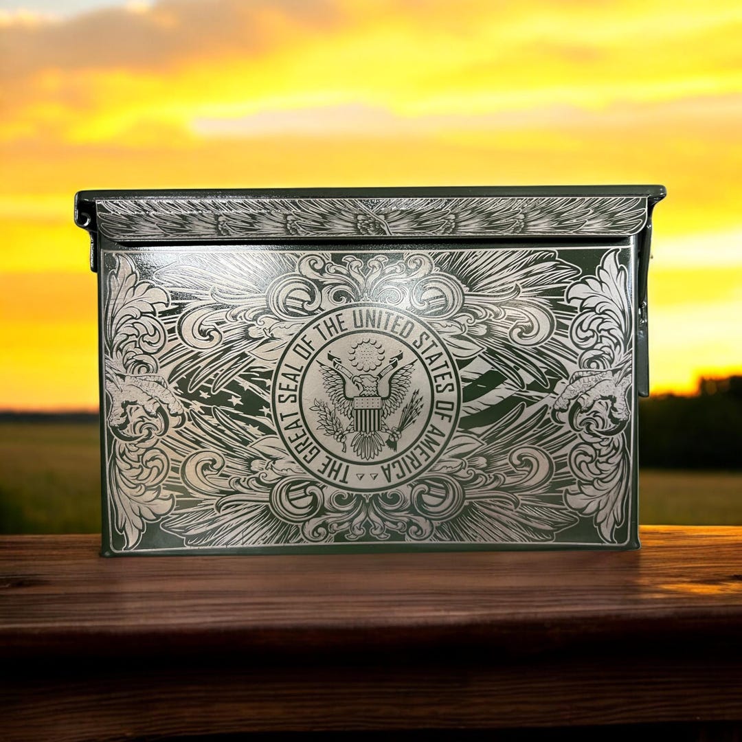 USA Tribute: “A Meticulously Crafted Laser Engraved 50 Cal Ammo Can” - Etsy