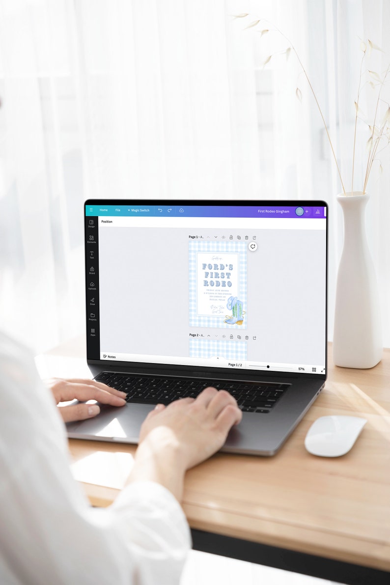 Invitación de cumpleaños para mi primer rodeo, fiesta de vaqueros con ...