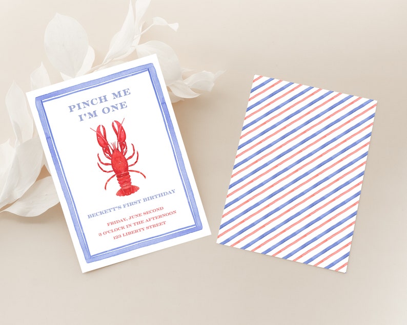 Pinch Me I'm One First Birthday, Nautical Preppy 1st Birthday Party ...