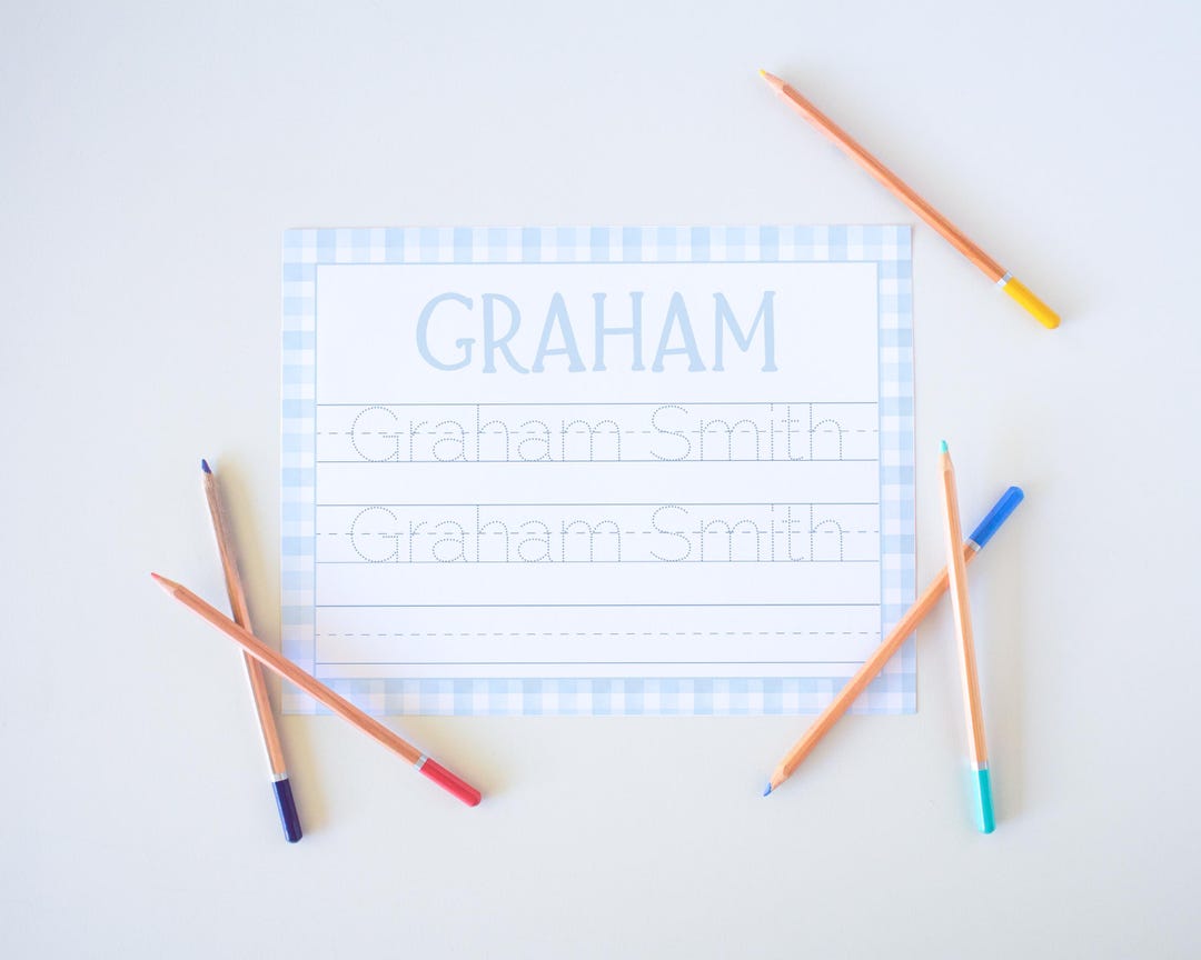 Kids Name Tracing Sheet, Personalized Handwriting Practice Sheet ...