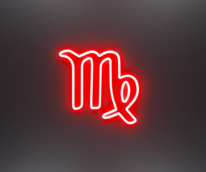 Virgo LED Neon Sign - Zodiac Sign - Astrology Wall Art - Etsy