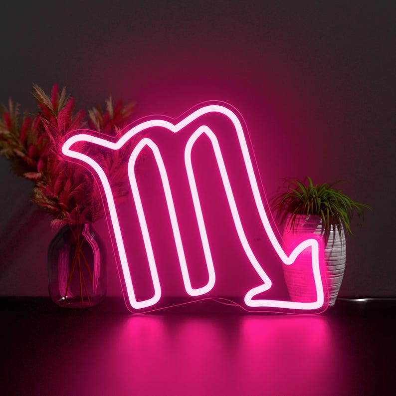 Scorpio LED Neon Sign - Zodiac Sign - Astrology Wall Art - Etsy