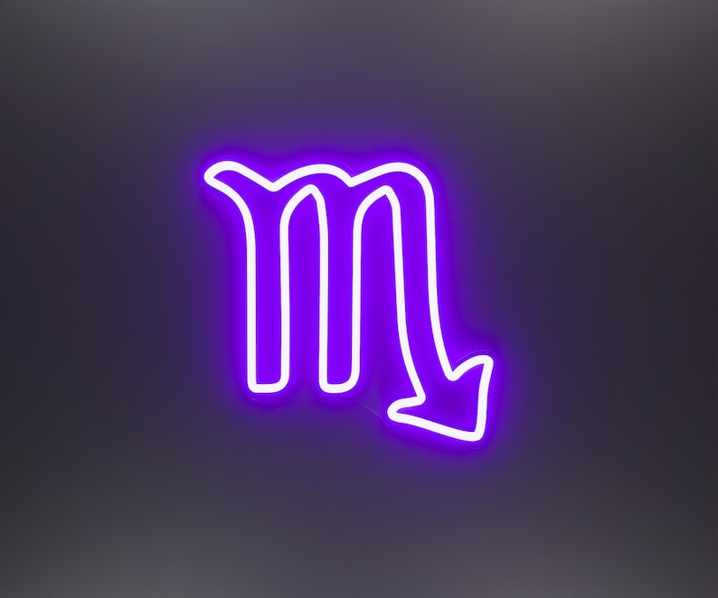 Scorpio LED Neon Sign - Zodiac Sign - Astrology Wall Art - Etsy