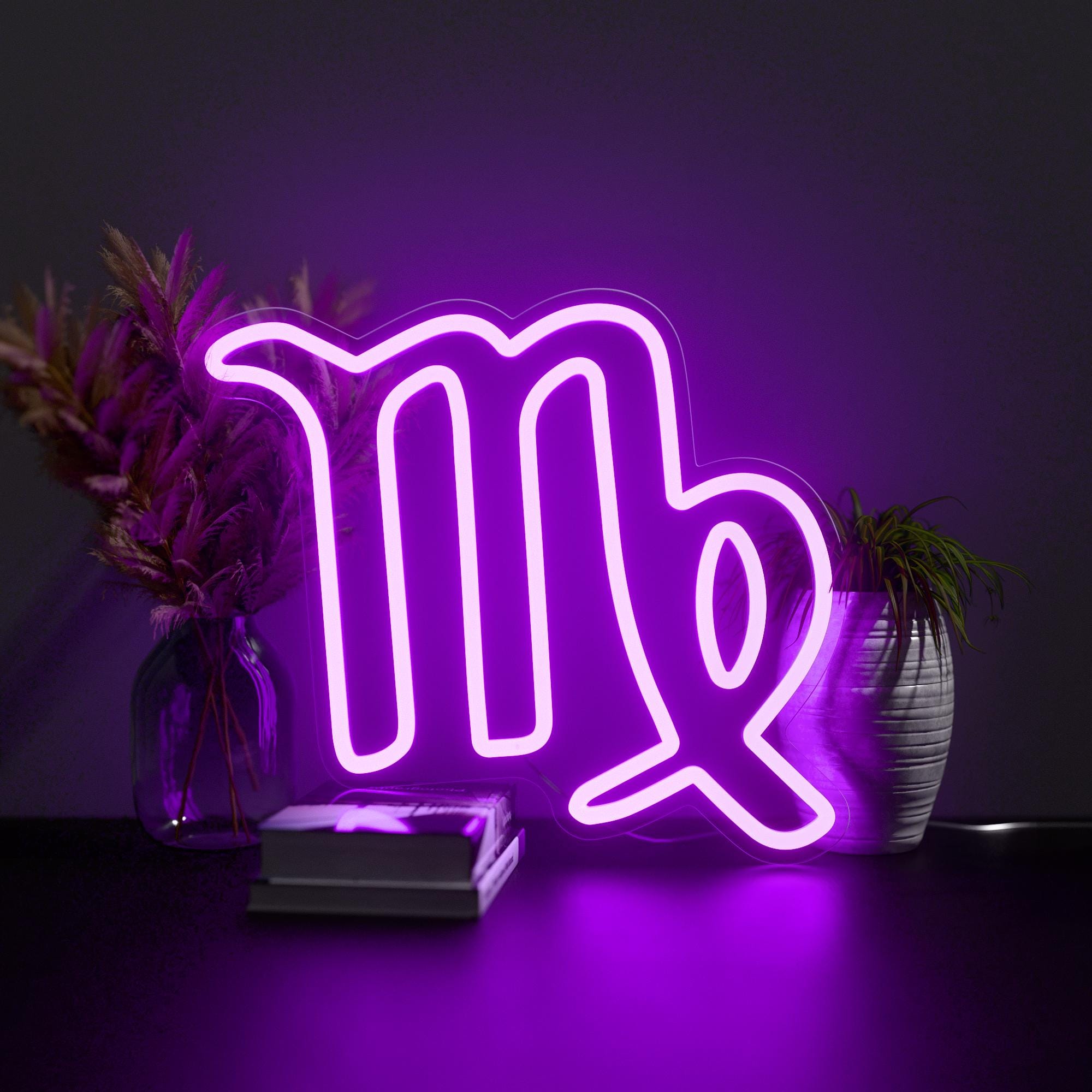 Virgo LED Neon Sign - Zodiac Sign - Astrology Wall Art - Etsy