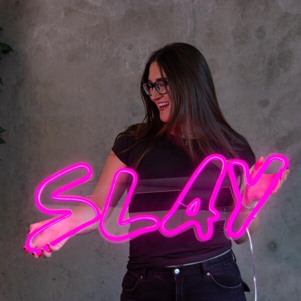 Pink Neon Sign - Etsy