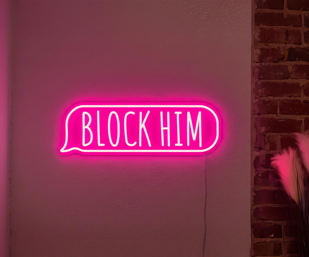 Block Him Led Neon Sign: Choose From Multiple Colors - Etsy