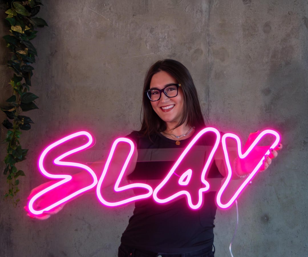 Slay LED Neon Sign - Motivational Wall Decor - Etsy