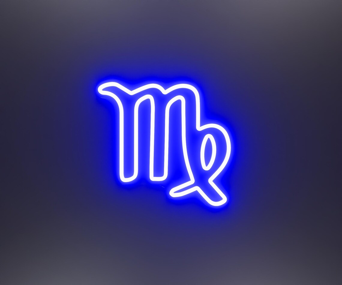 Virgo LED Neon Sign - Zodiac Sign - Astrology Wall Art - Etsy