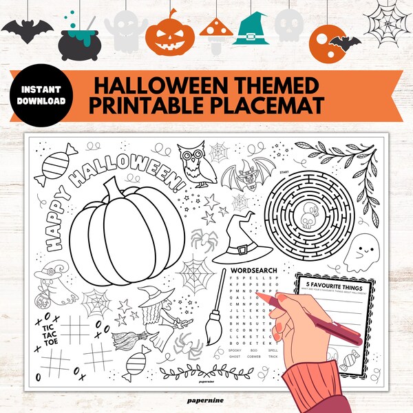 Halloween Placemat - Etsy
