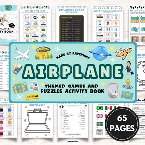 Ultimate Airplane Themed Printable Activity Bundle Pack for Children 65 ...