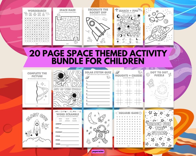 Girl's Outer Space Birthday Party Out of This World Printable Complete ...