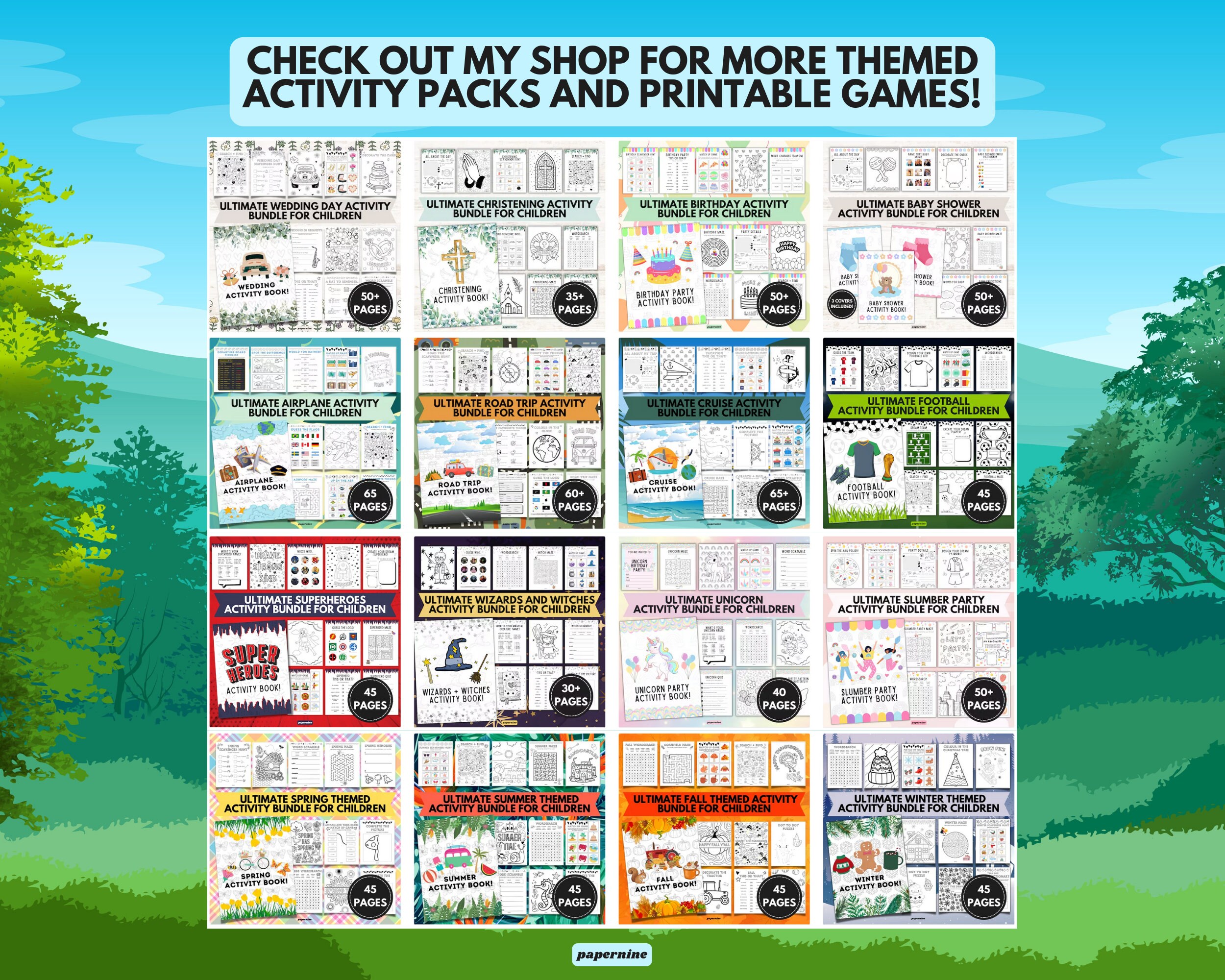 Ultimate Earth Day Themed Printable Nature Games Activity Bundle for ...