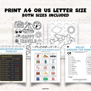Ultimate Airplane Themed Printable Activity Bundle Pack for Children 65 ...