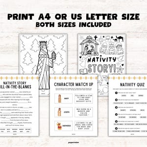 Ultimate Christmas Nativity Story Printable Activity Bundle 40 Pages ...