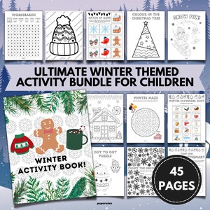Ultimate Winter Themed Printable Activity Bundle Pack for Children 45 ...