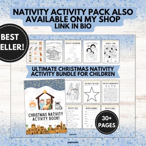 Christmas Nativity Printable Colouring Pages for Children 10 Pages ...