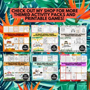 Ultimate Summer Themed Printable Activity Bundle Pack for Children 45 ...