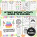 Ultimate Airplane Themed Printable Activity Bundle Pack for Children 65 ...