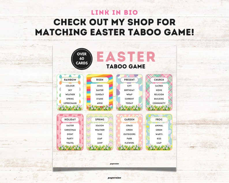 Easter Family Feud Game: Fun Printable Party Activity (instant Download ...
