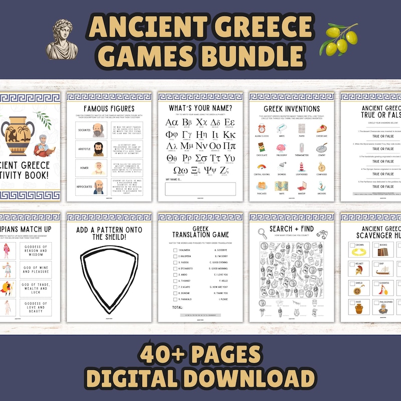 Kids Greek Activity - Etsy