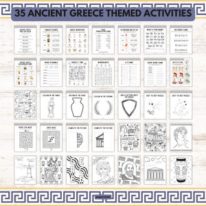 Ultimate Ancient Greece Themed Printable Games Activity Bundle 40 Pages ...