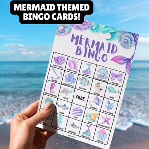 Mermaid Bingo Game: 50 Printable Cards (instant Download) - Etsy
