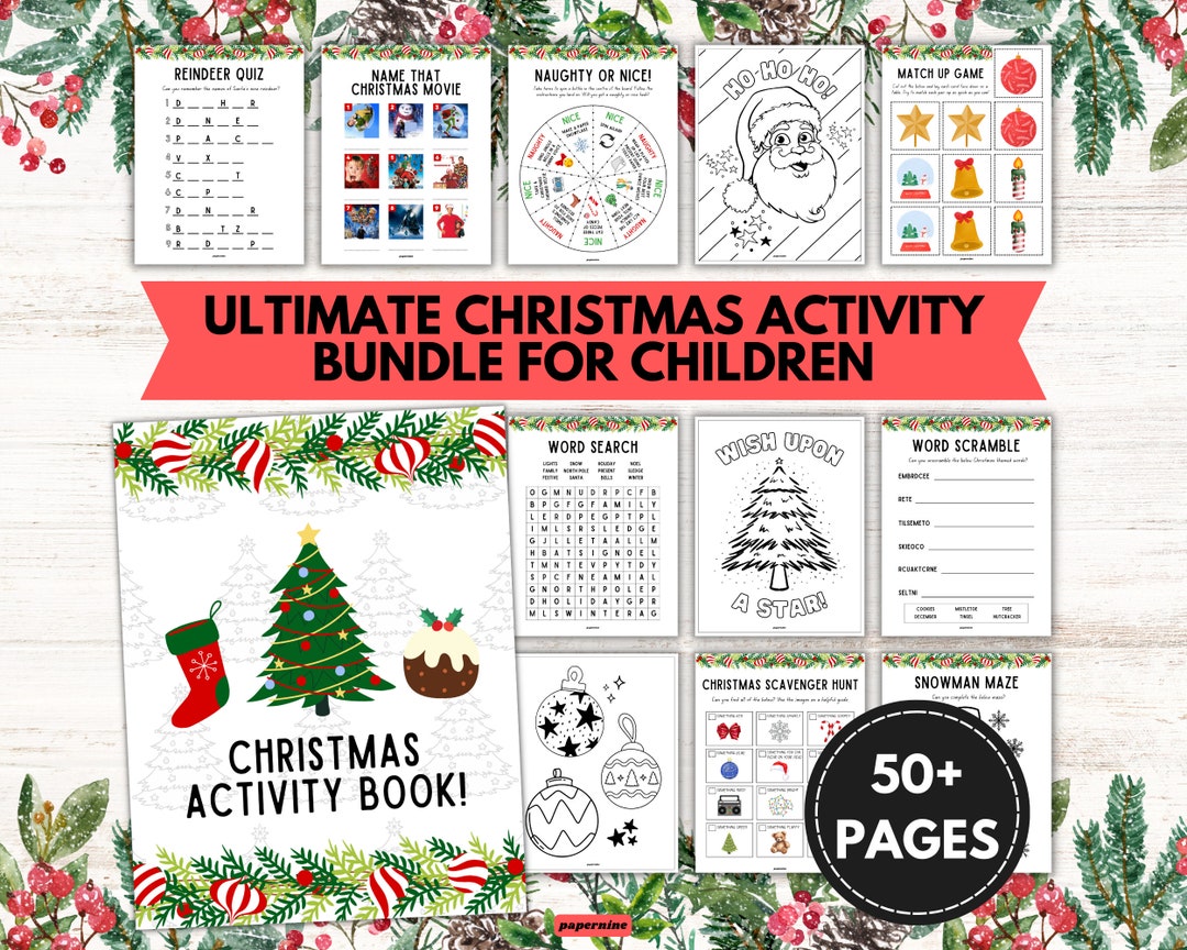 Ultimate Christmas Printable Activity Bundle for Children 50 Pages ...