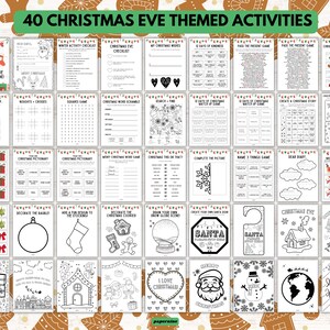 Ultimate Christmas Eve Printable Activity Bundle for Children 40 Pages ...