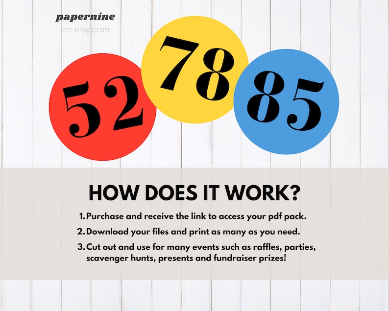 Rainbow Printable Number Tags 1-100 Ten Colours Raffle Fundraiser ...