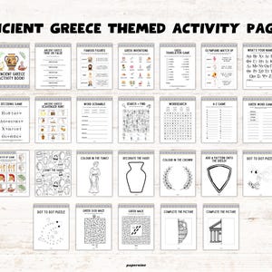 Ultimate Ancient Greece Themed Printable Games Activity Bundle 40 ...