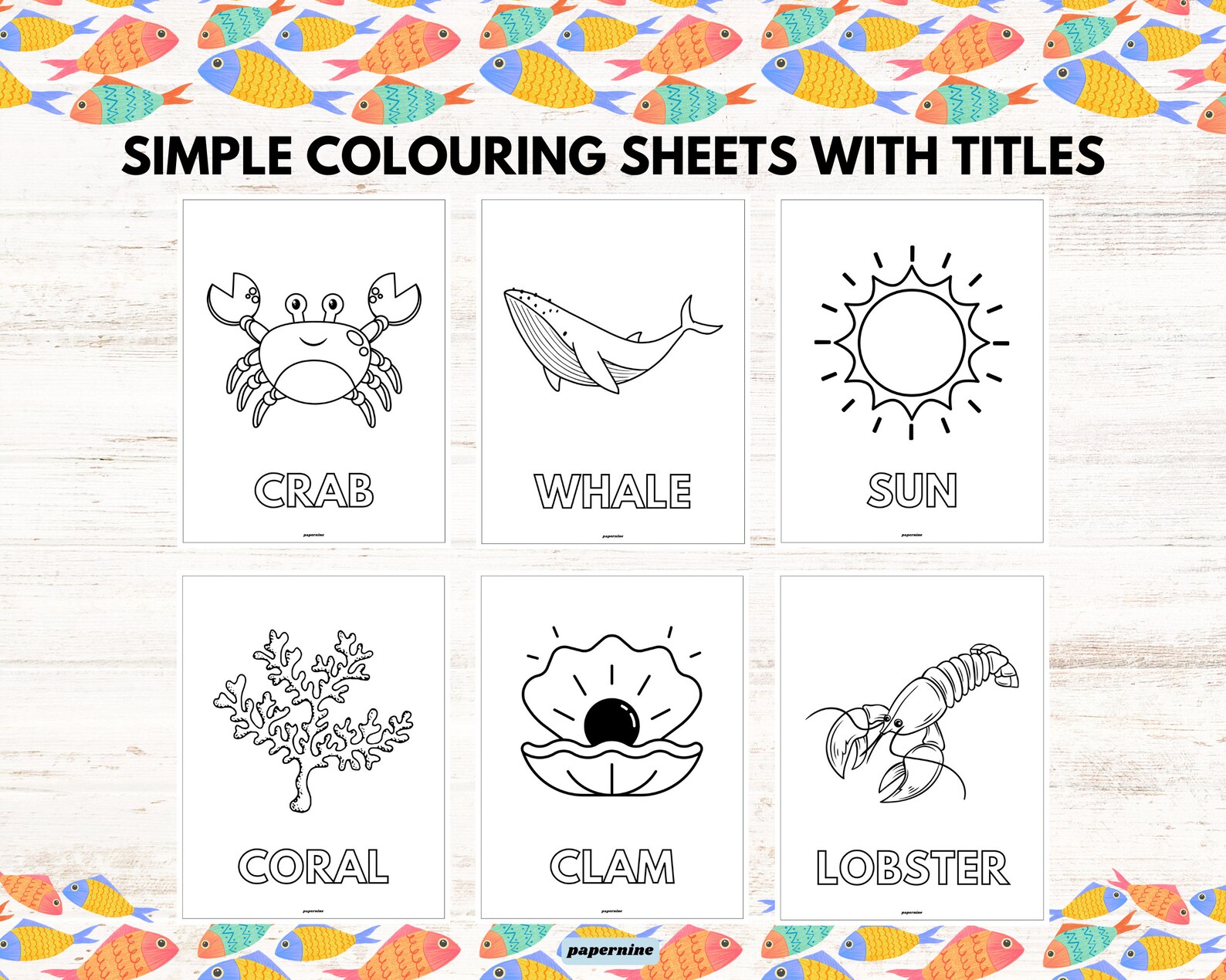 20 Children's Under the Sea Printable Colouring Pages, Doodle Kids ...