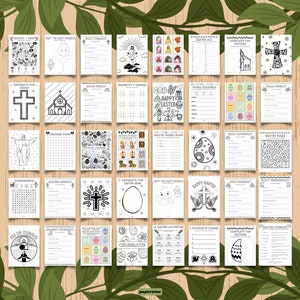 40 Page Easter Religious Themed Printable Activity Bundle Easter Story ...