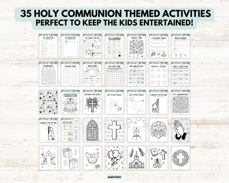 Ultimate Holy Communion Themed Printable Activity Bundle Pack for ...