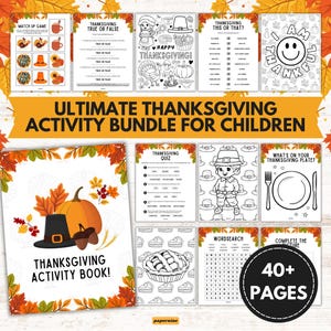 Ultimate Thanksgiving Printable Activity Book for Kids | Fun Games ...