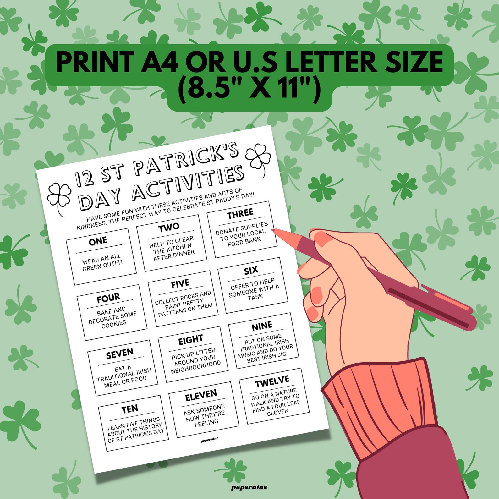 35 Page St Patrick's Day Themed Printable Activity Bundle - Etsy